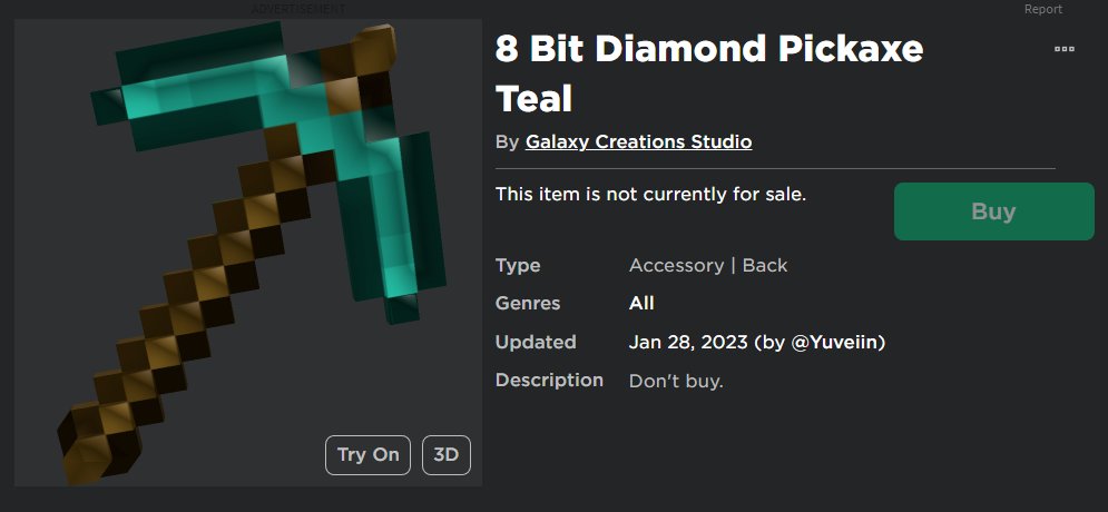 “Peak” UGC on Twitter: "I was holding off on Minecraft pickaxe copies because technically their ...