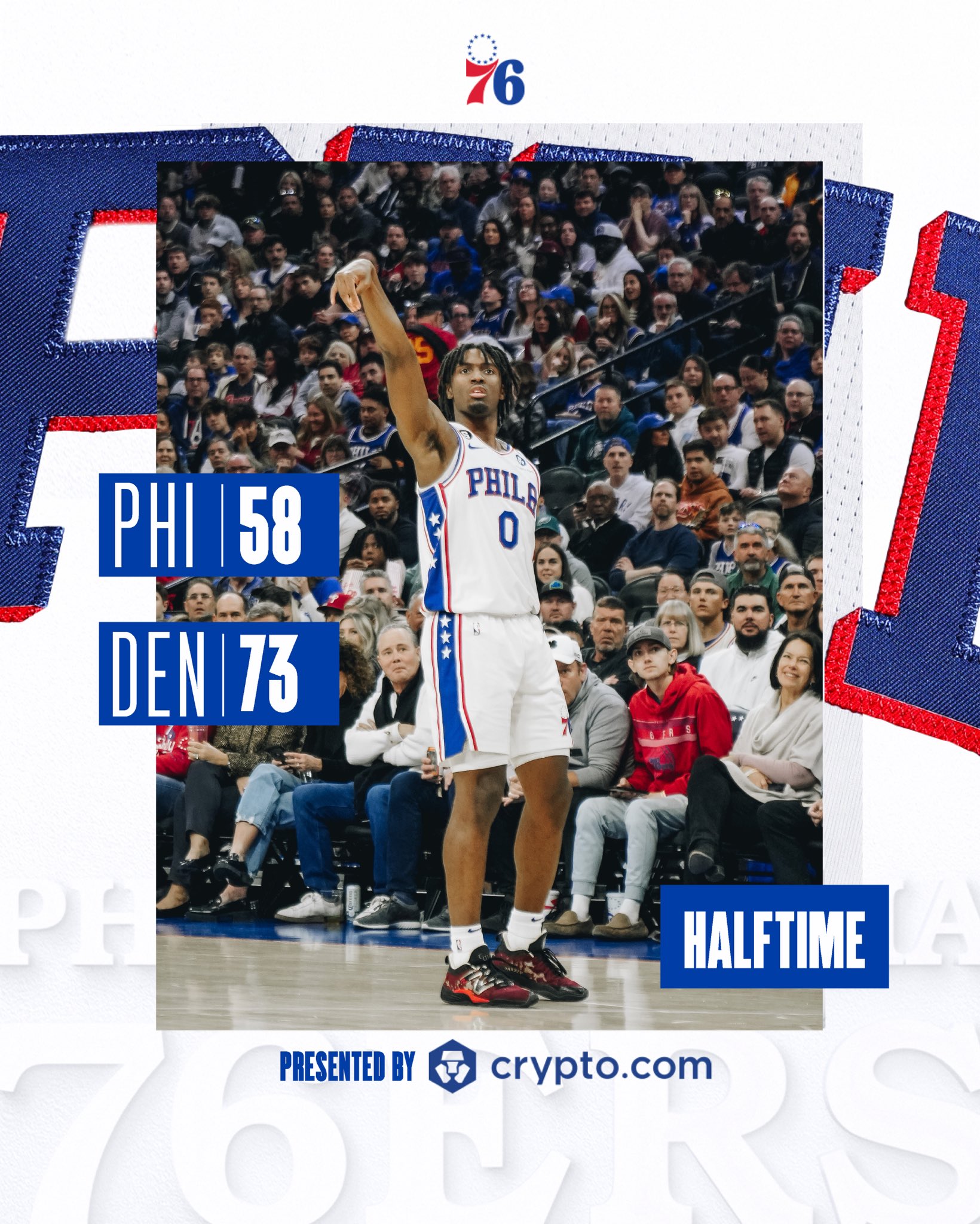 Philadelphia 76ers on Twitter: "halftime. 🪙@cryptocom https://t.co/fCqkv3V2O1" / Twitter