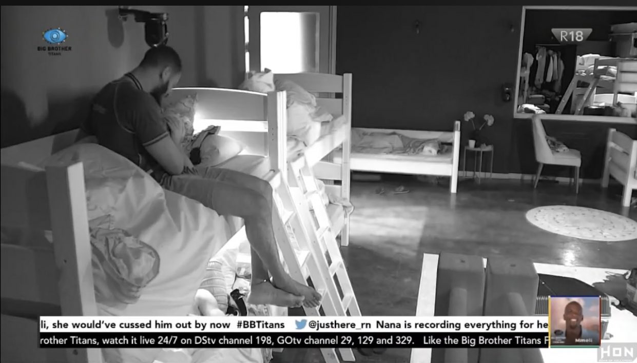 Rebel on Twitter: "~ This is lowkey Romantic sha…🤭 Yemi is Risking Khosi Breaking his head to ...