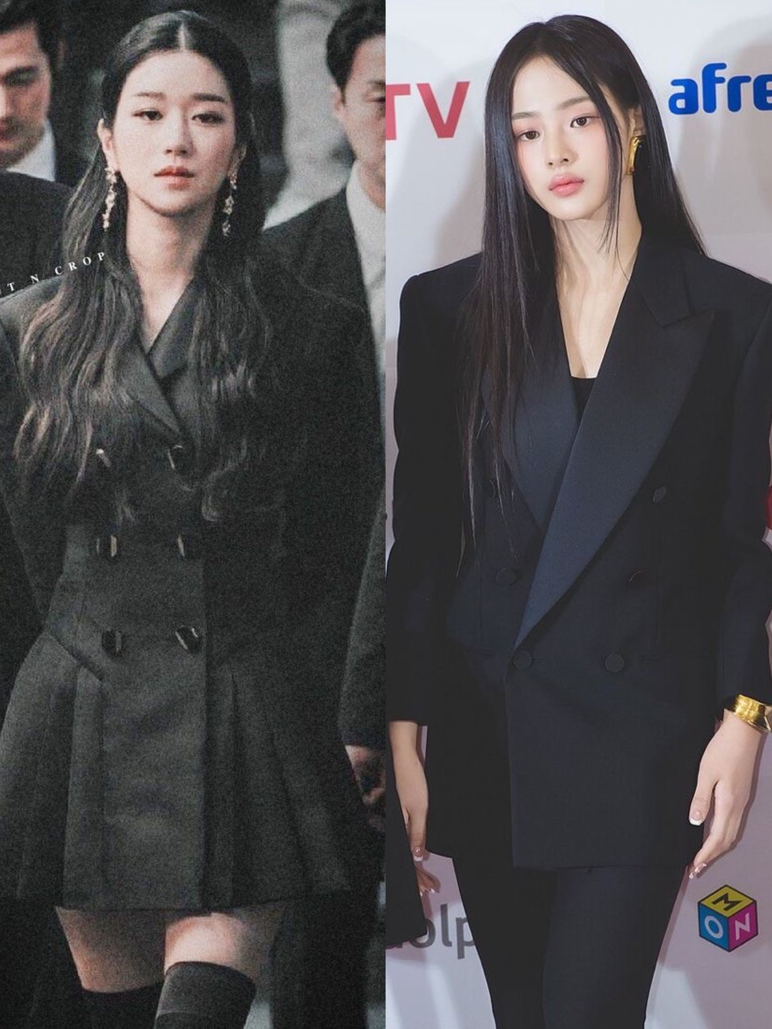 nil on Twitter: "NewJeans and their celebrity look-alike Seo Ye-Ji Kim Minji https://t.co ...