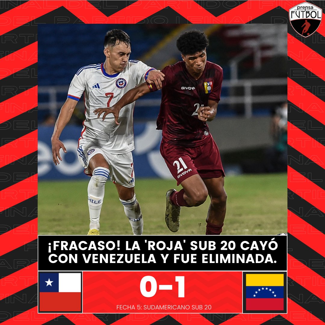 Prensafútbol on Twitter: "🇨🇱👎Un fracaso gigante de Patricio Ormazábal: Chile Sub 20 cayó con ...
