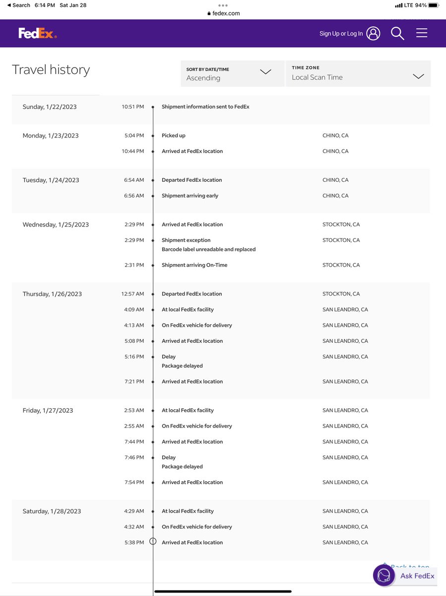 Dong Ngo on Twitter: "Come on, @FedEx! Make up your mind? It’s been four days! Please don’t ...