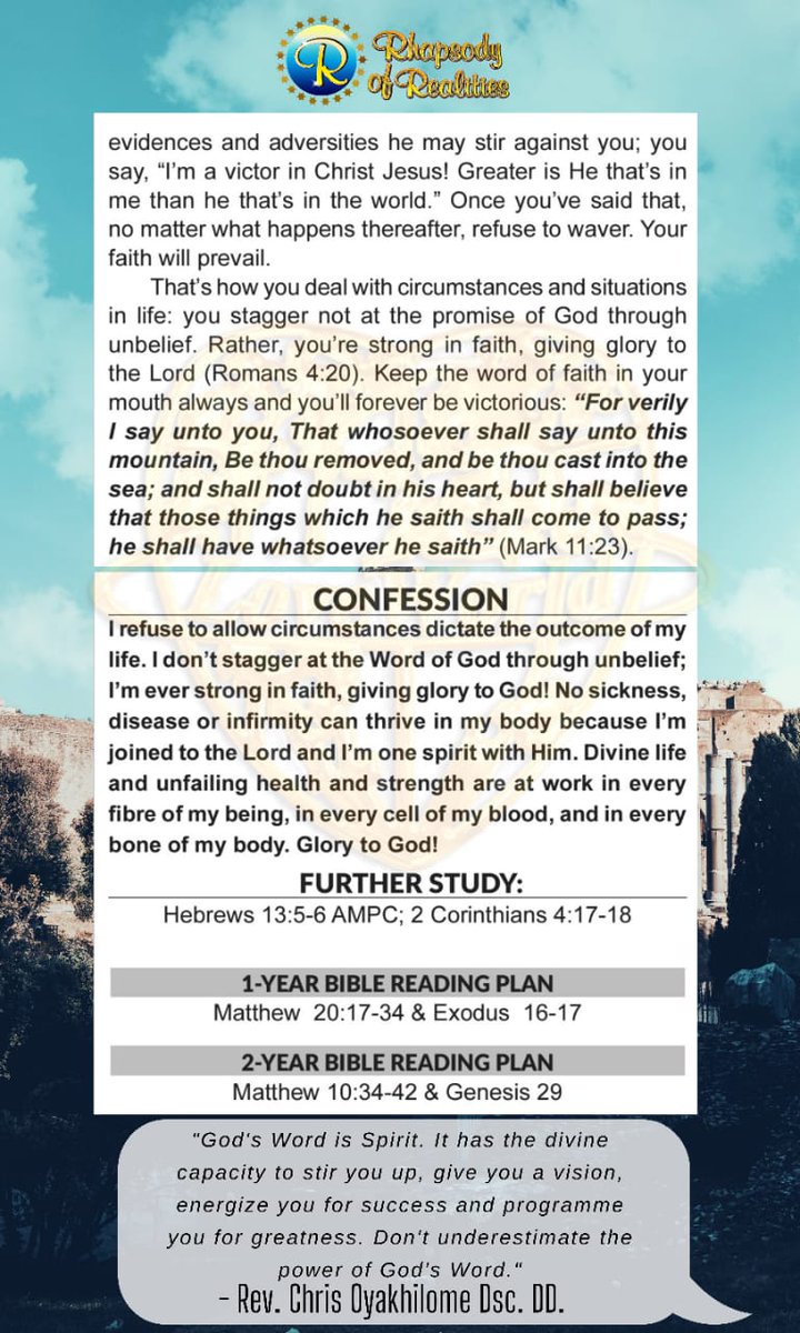 Rhapsody of Realities Daily Devotional on Twitter: "#ROR 𝐓𝐨𝐝𝐚𝐲! 🤗 http://app.rhapsodyofrealities ...