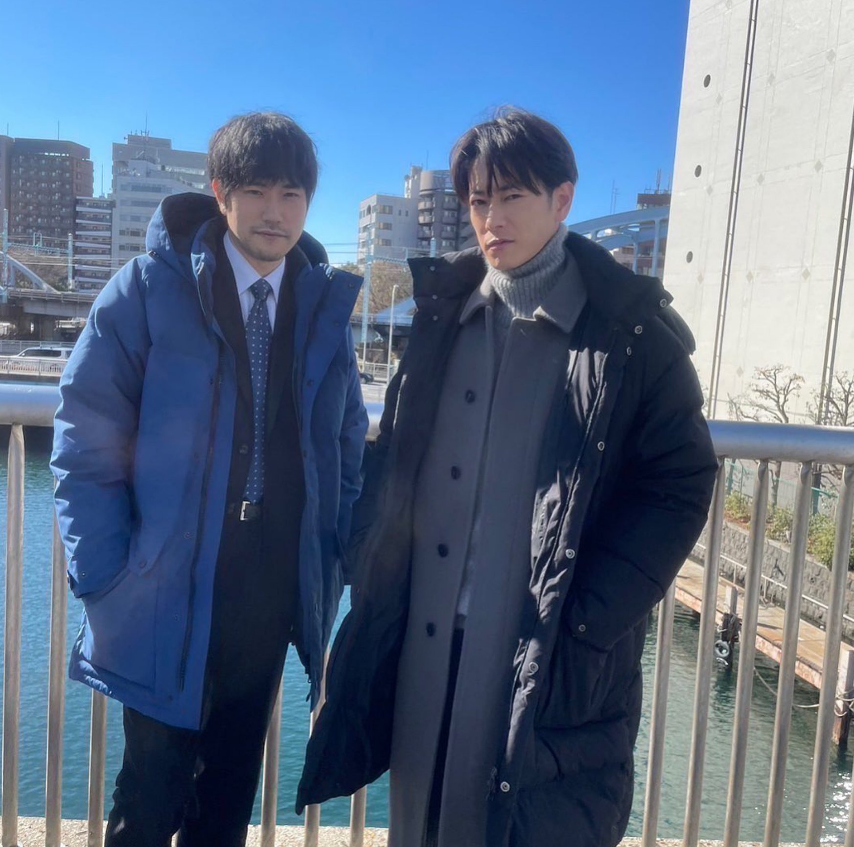 unleashthegeek on Twitter: "Matsuyama Kenichi and Satoh Takeru on set of TBS drama 'Hyakuman-kai ...
