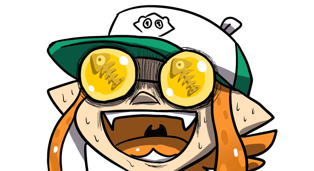 inkling ,inkling girl hat orange hair 1girl solo tentacle hair pointy ...