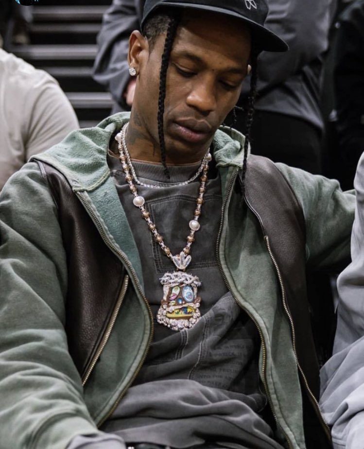 Travis Scott Wearing Chains