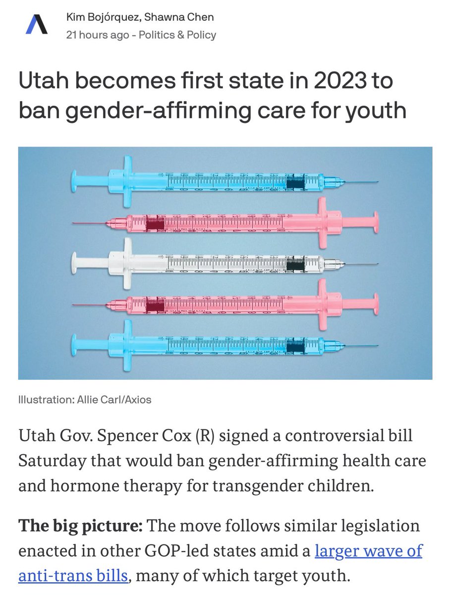 Prodigal On Twitter Utah Becomes 1st State In 2023 To Ban “gender