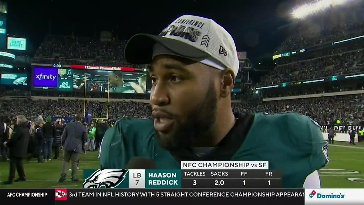 NFL on CBS 🏈 on Twitter: "NFC Champion Haason Reddick spoke to @Melanie_Collins after his ...
