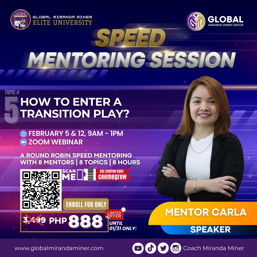 Global Miranda Miner Group on Twitter: "📣 Support Mentor Carla and listen to his topic: "How to ...