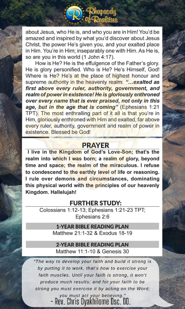 Rhapsody of Realities Daily Devotional on Twitter: "#ROR 𝐓𝐨𝐝𝐚𝐲! 🤗 http://app.rhapsodyofrealities ...