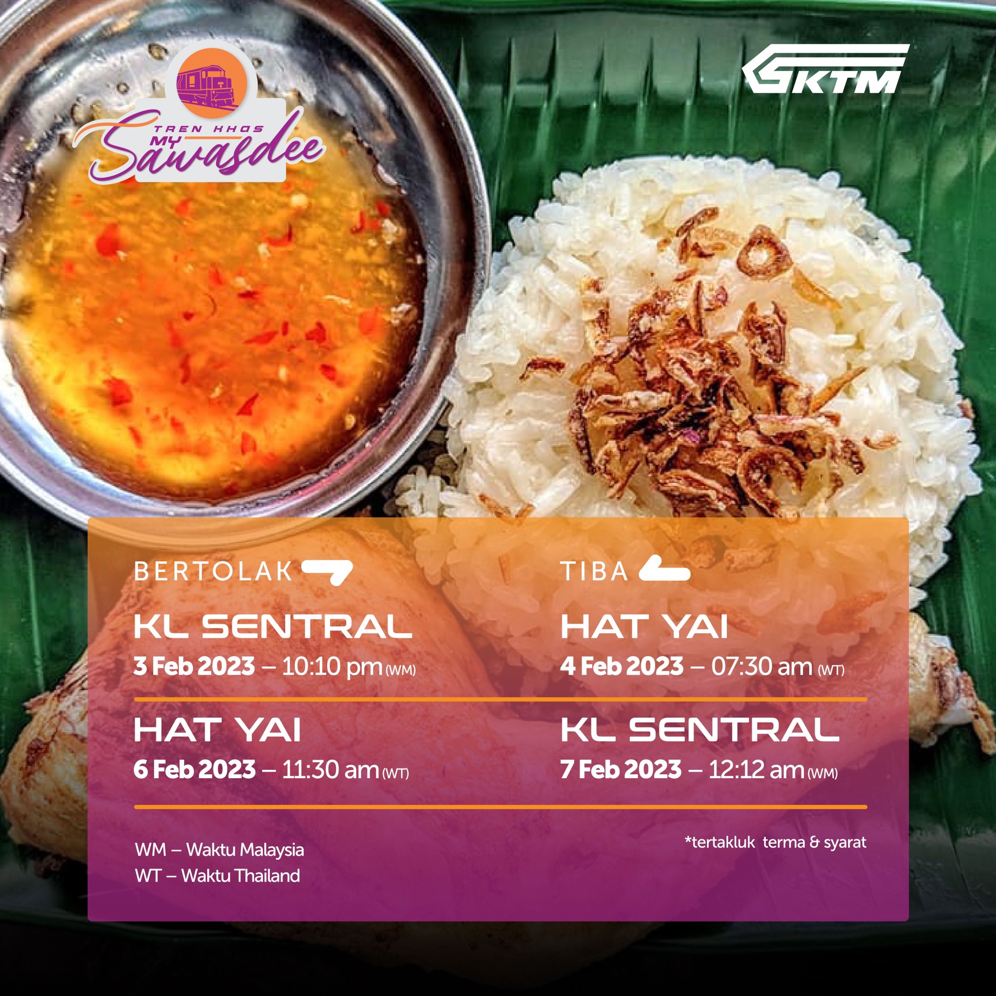 KTM Berhad on Twitter: "𝐓𝐫𝐞𝐧 𝐊𝐡𝐚𝐬 𝐌𝐲𝐒𝐚𝐰𝐚𝐬𝐝𝐞𝐞 𝐊𝐞𝐦𝐛𝐚𝐥𝐢! Berita baik untuk anda yang ingin bercuti ...