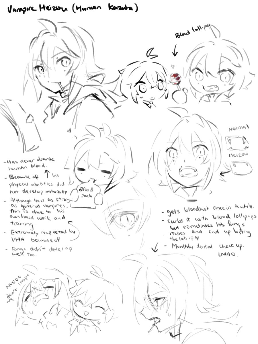 「vampire AU brainrot, same setting as my prev, only diff is t」📼🏹ℓуяιє 🍁🦌の漫画