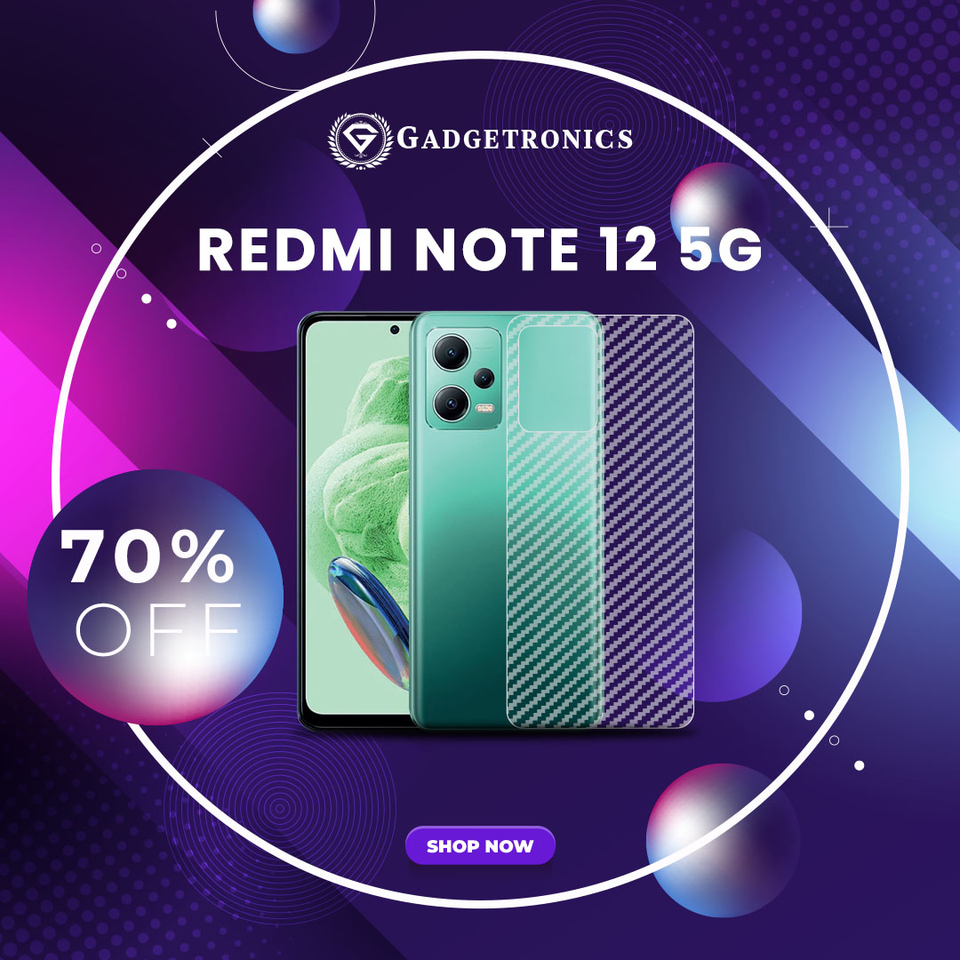 GADGETRONICS on Twitter: "Gadgetronics Carbon Fiber Back Skin Sticker for #redminote12 BUY ...