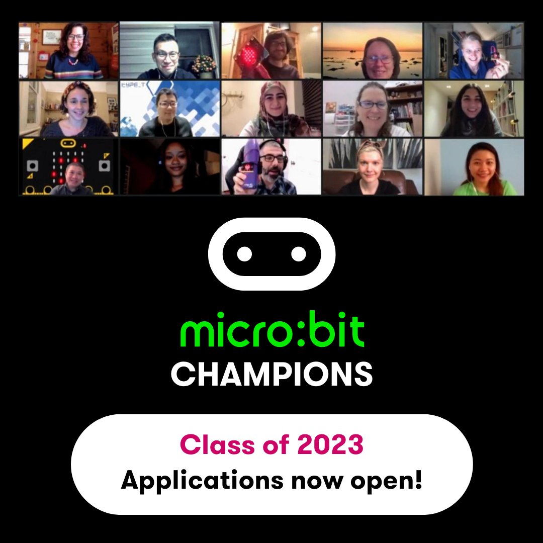 Micro:bit Educational Foundation on Twitter: "🎉micro:bit Champions applications are OPEN! If ...