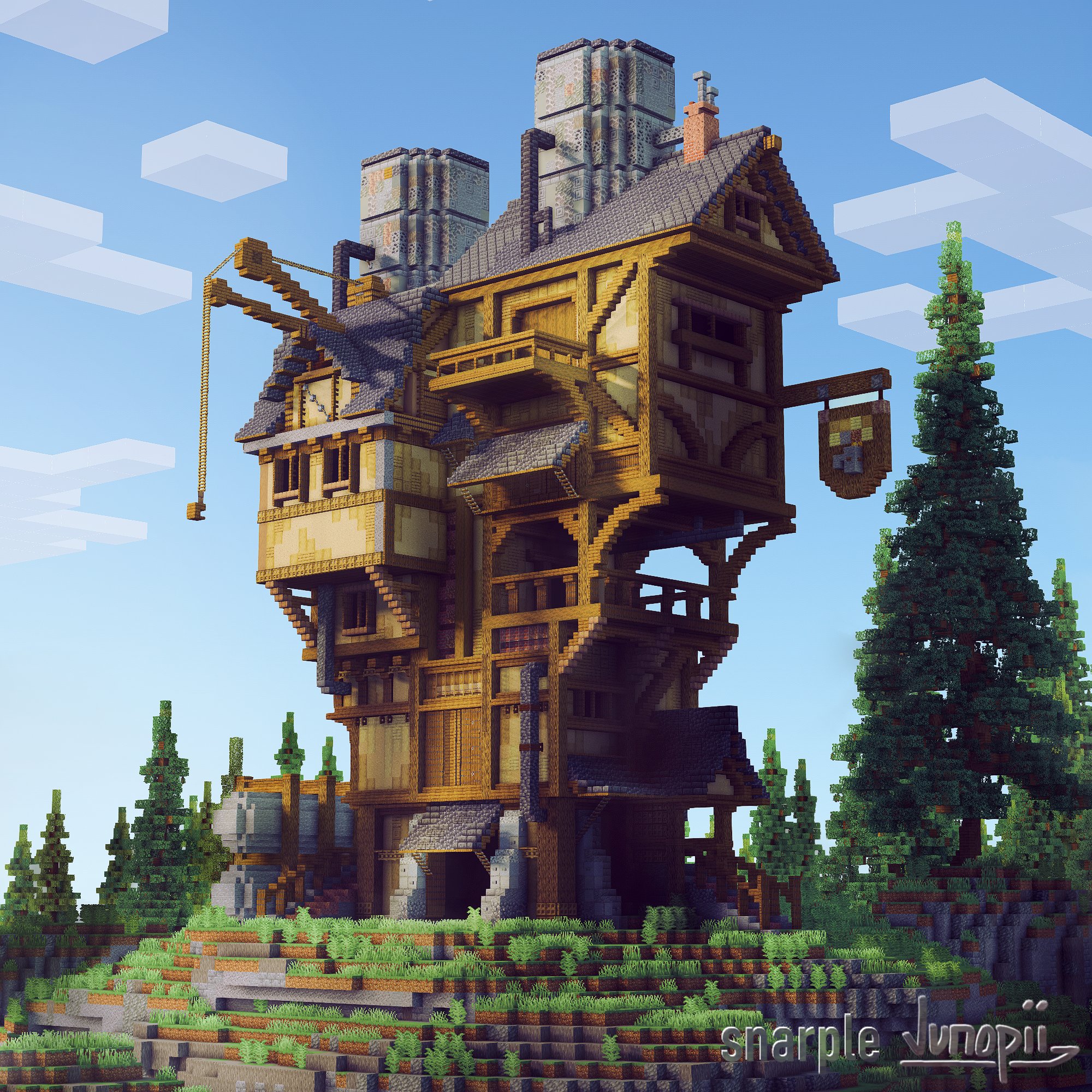 Junopii on Twitter: "Medieval Brewery Built w/ @Snarple_ Based on art by Thomas Karlsson # ...