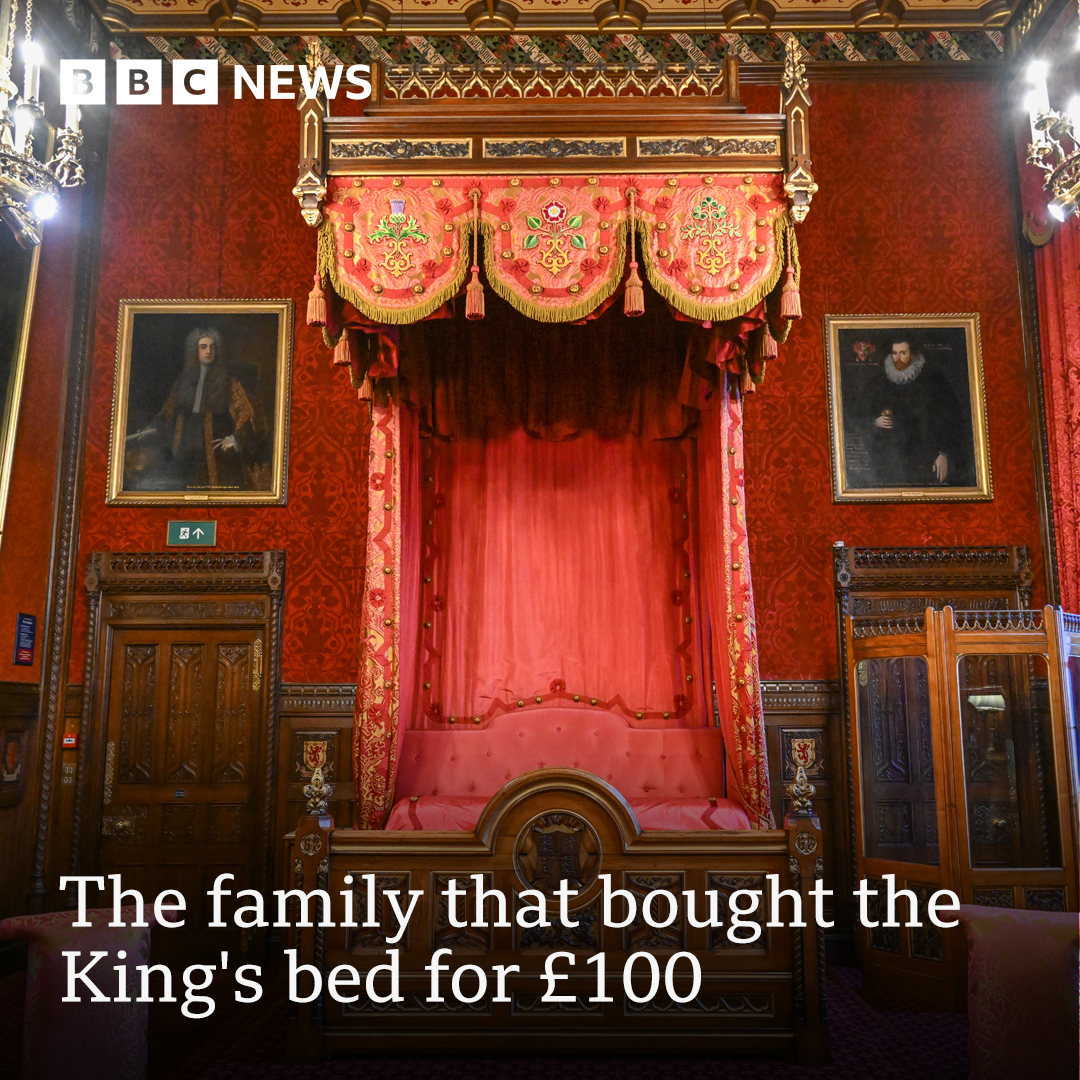 How a Victorian bed built for monarchs to sleep in before coronations ...