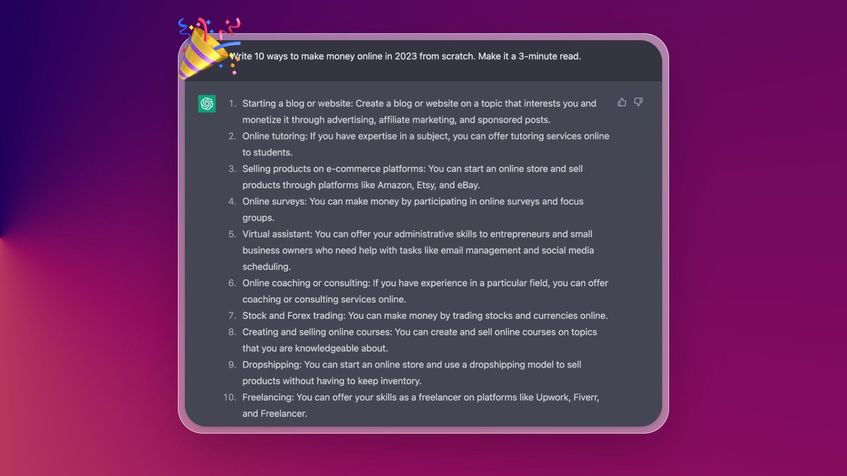ChatGPT is a world-class assistant for creators. 10 ways you can use it ...