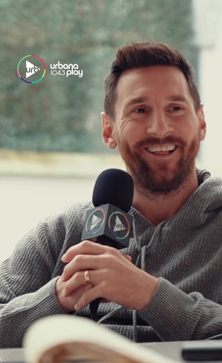 The World Champion Lionel Messi during an interview with @UrbanaPlayFM ...