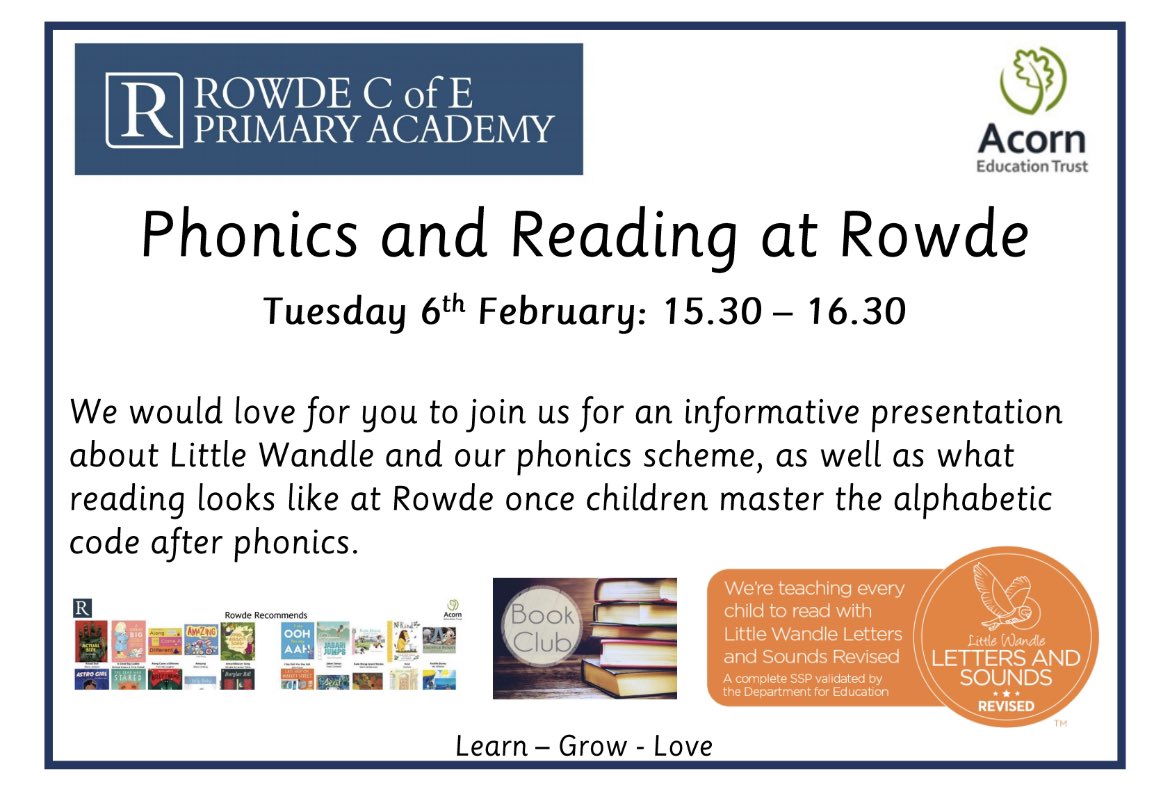 Welcome to Rowde C of E Primary Academy