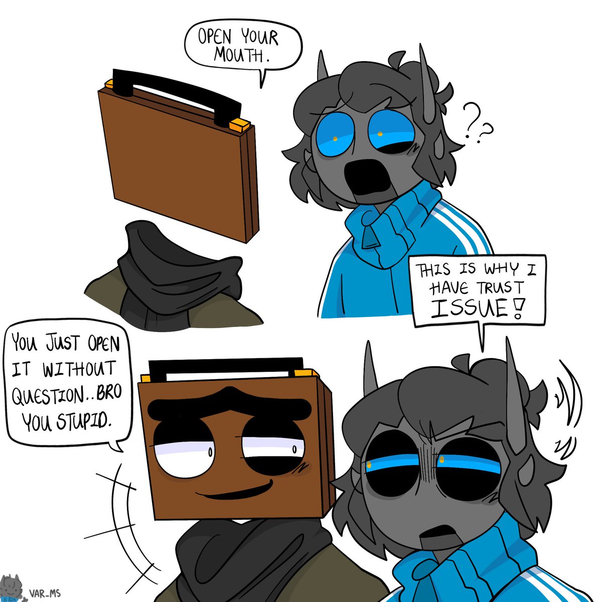 Var_Ms on Twitter: "All random comic ig😂😂 #DHMIS #DontHugMeImScared"