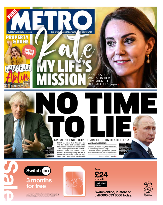 Bbc News Uk On Twitter Tuesdays Metro “no Time To Lie” Bbcpapers
