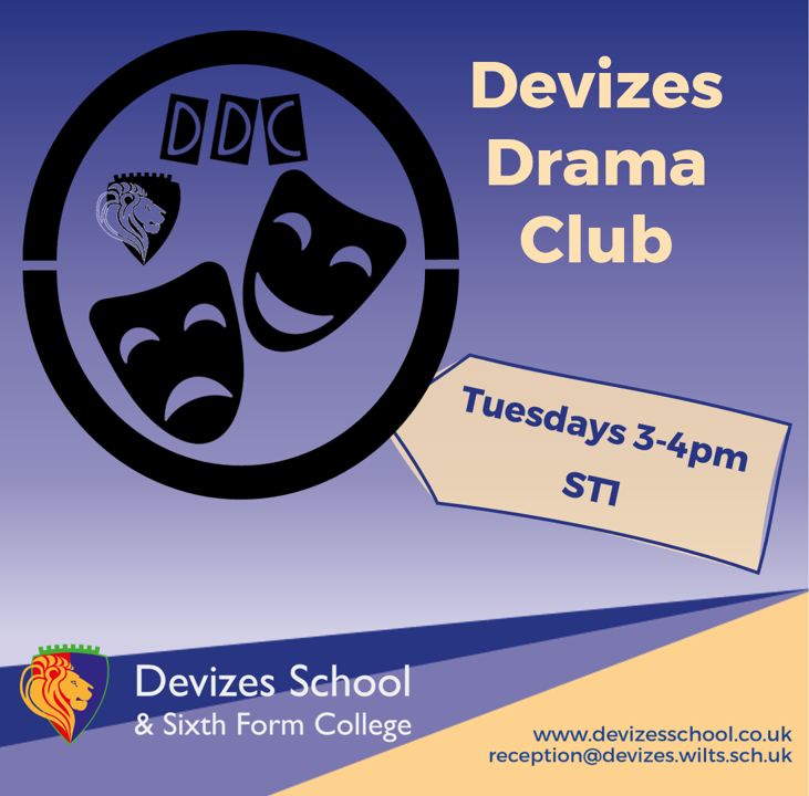 Devizes School on Twitter: "Feeling creative, dramatic and inspired? Or just like acting? Come ...