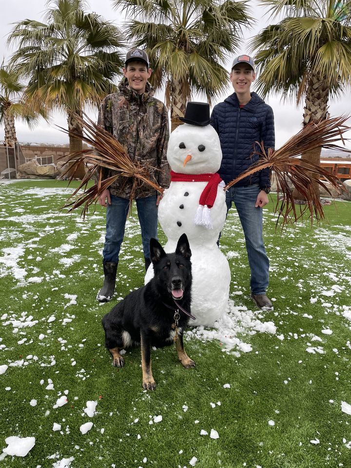 We love a desert snowman! ⛄ FOX5 viewer Steven McFie made this snowman ...