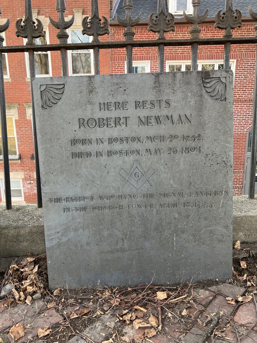 Ben Edwards on Twitter: "The marker for Robert Newman at Copp’s Hill Burying Ground. Robert ...