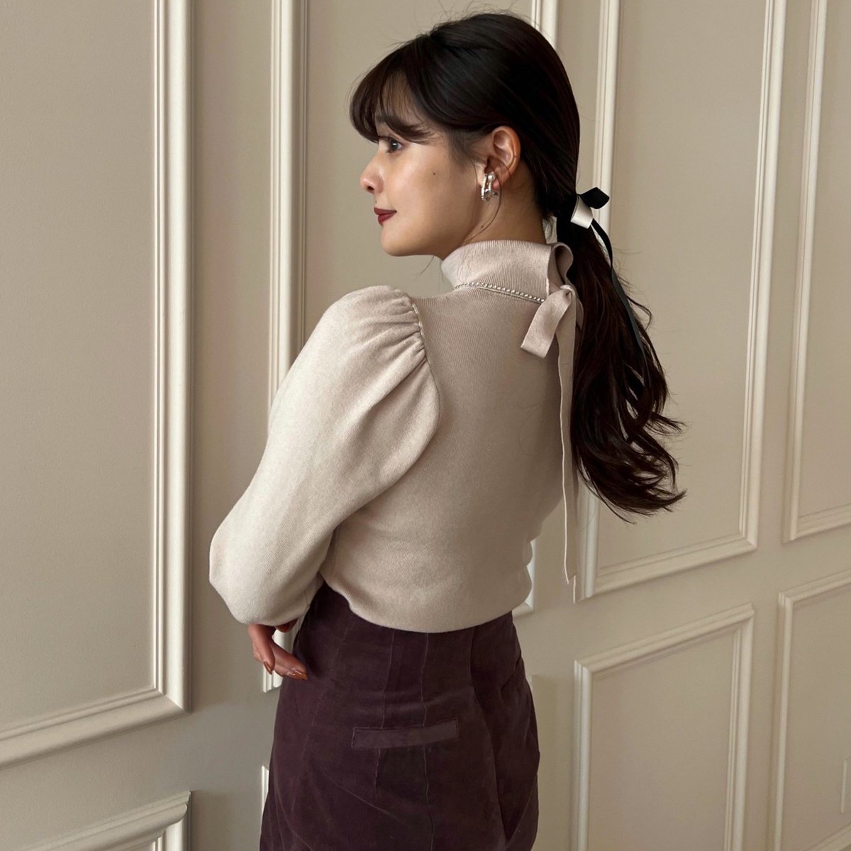Her Lip To On Twitter 🏷crystal Embellished Turtleneck Knit Top
