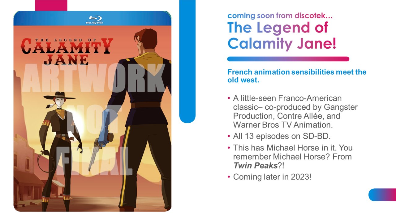 💿Discotek Media on Twitter: "The Legend of Calamity Jane! All 13 ...
