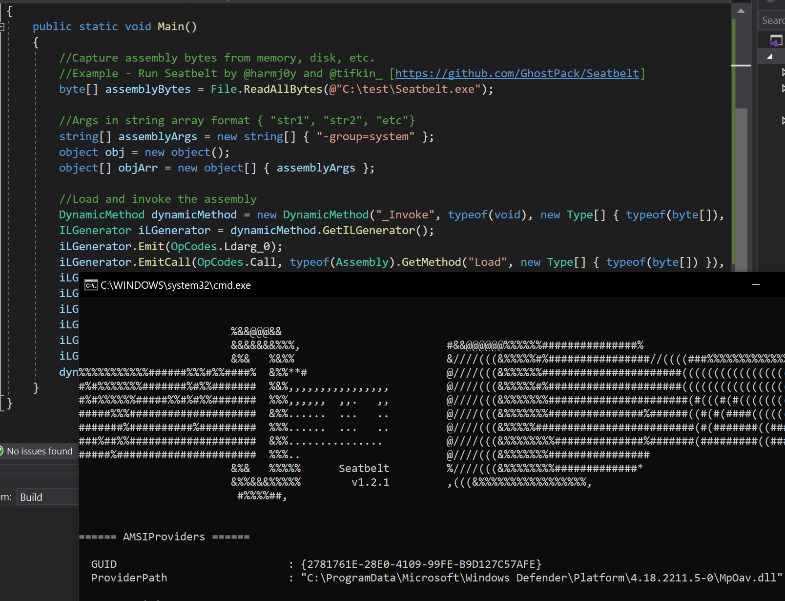 Bohops On Twitter Dynamicdotnet Tooling Added A Poc Dynamic Assembly Loader To The Repo