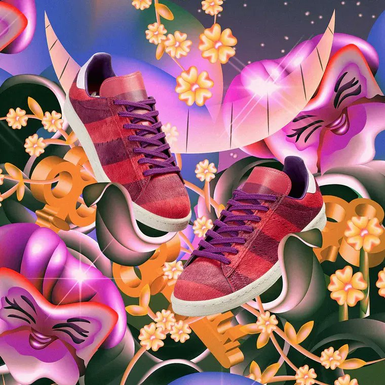 JustFreshKicks on Twitter: "Dropped via SNS Disney x adidas Campus 80s 'Cheshire Cat' => http ...