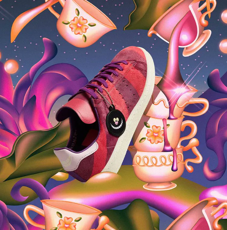 JustFreshKicks on Twitter: "Dropped via SNS Disney x adidas Campus 80s 'Cheshire Cat' => http ...