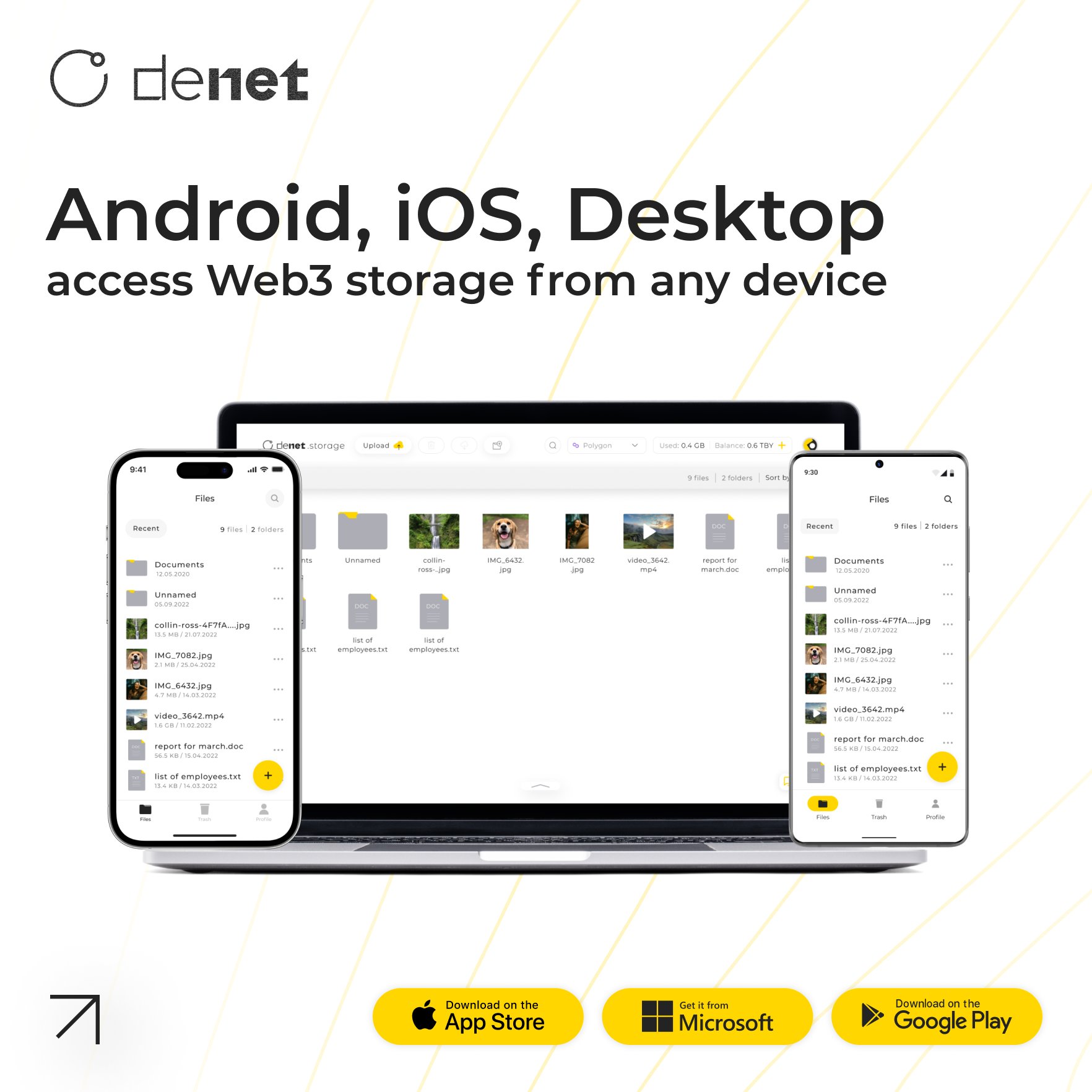 DeNet on Twitter: "Explore DeNet Storage from iOS, Android or desktop. DeNet Storage will gather ...