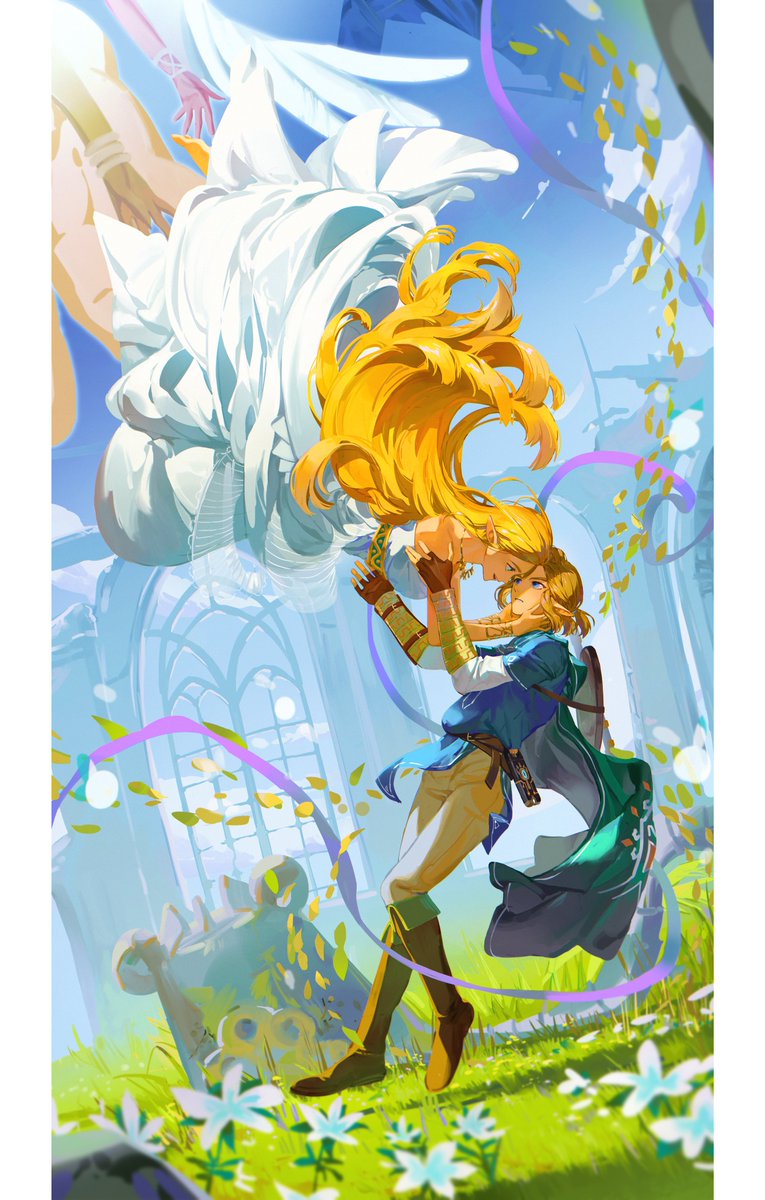 リンク(ゼルダの伝説) ,ゼルダ姫 「 #botw 」|쫌のイラスト