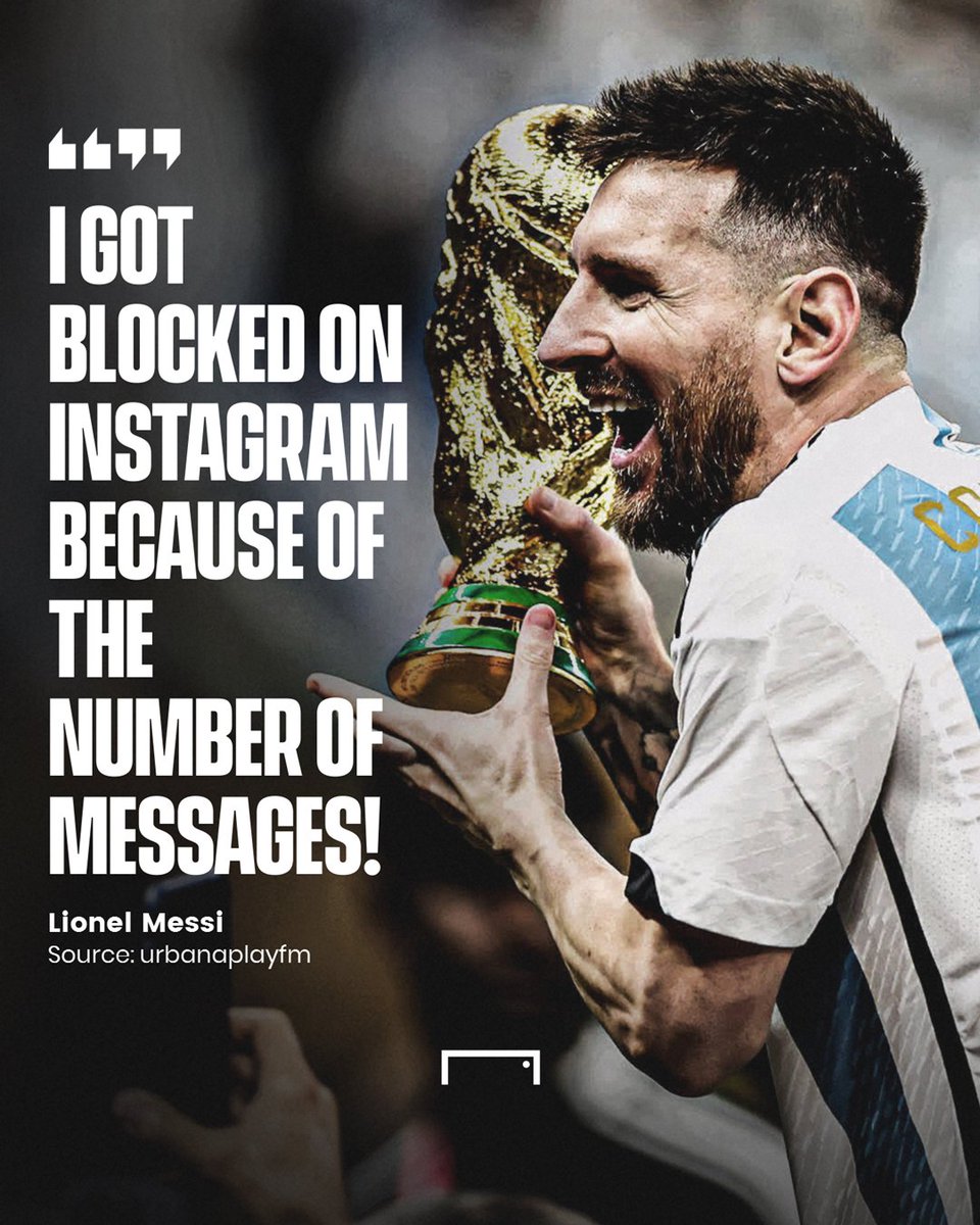 Lionel Messi's account was blocked after the World Cup final 😅 GOAL @goal