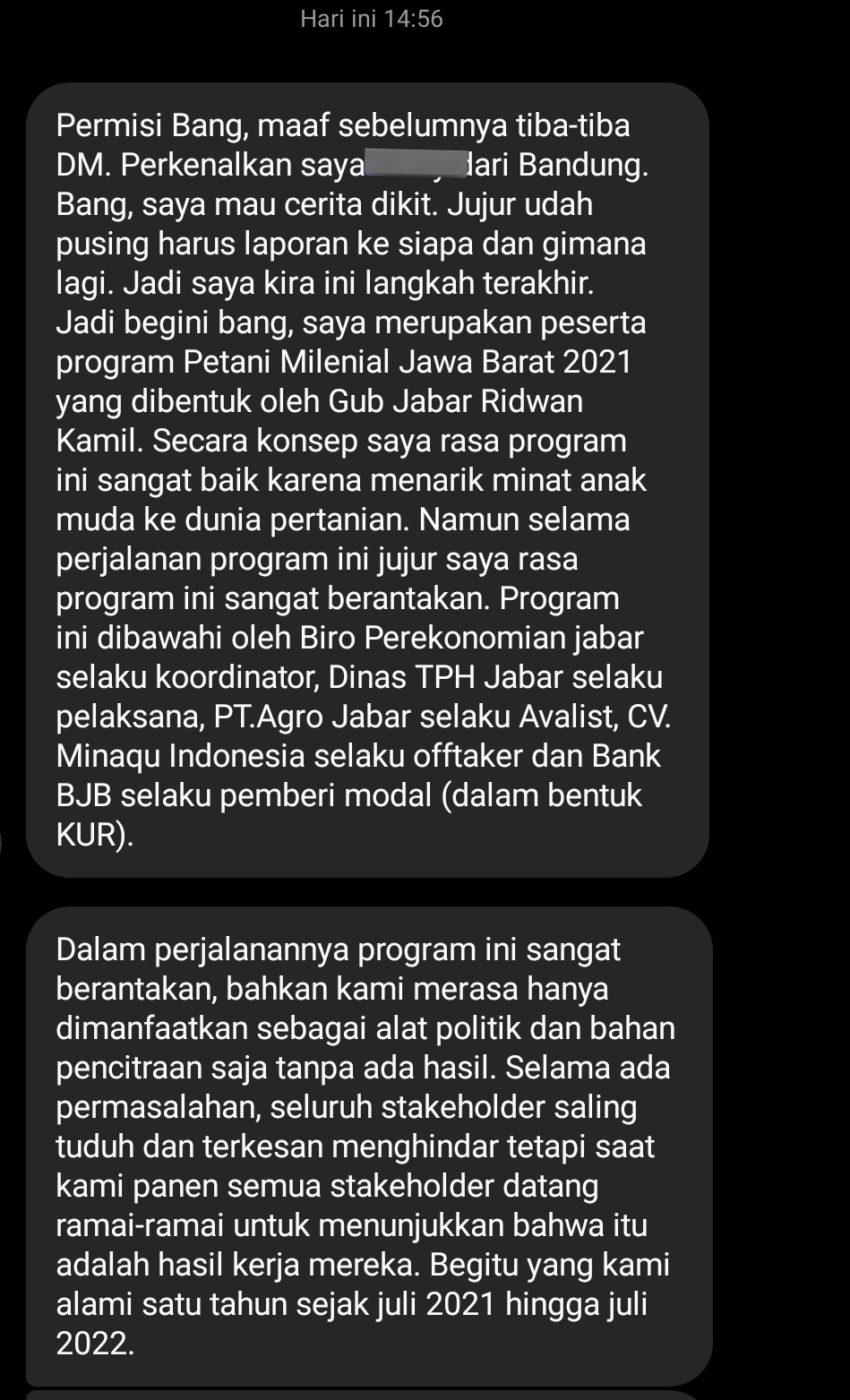 Mazzini on Twitter: "Selamat malam pak Gubernur @ridwankamil izin meneruskan keluhan warga anda ...