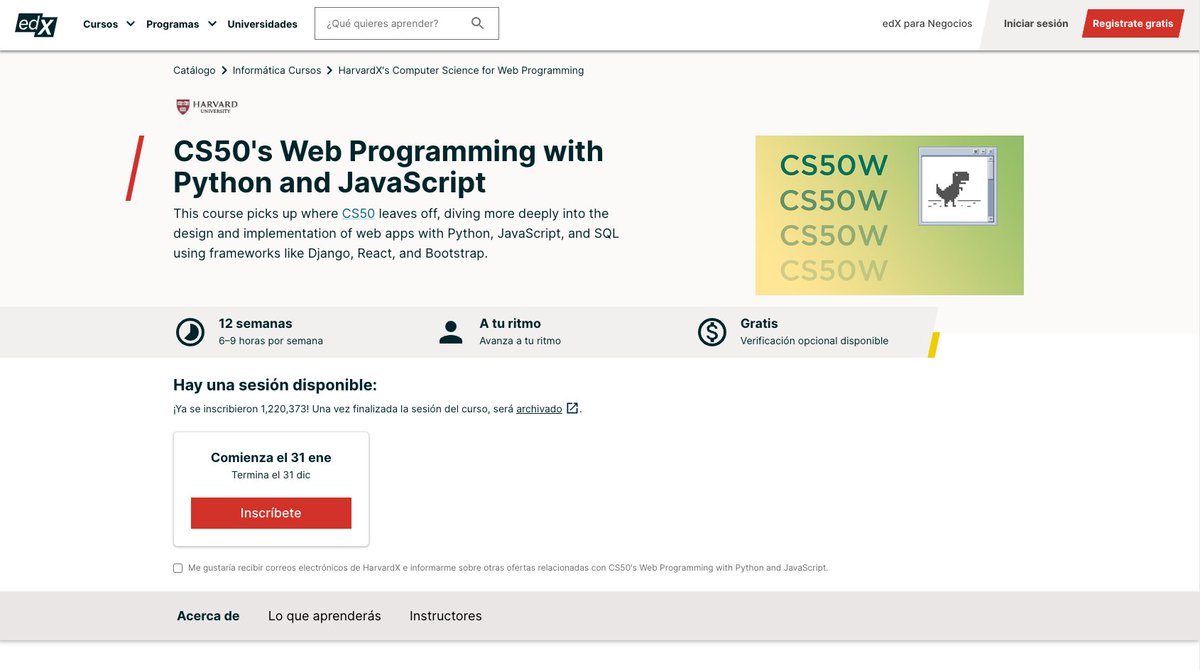 ¿Quieres estudiar PROGRAMACIÓN WEB con PYTHON y JAVASCRIPT en la ...