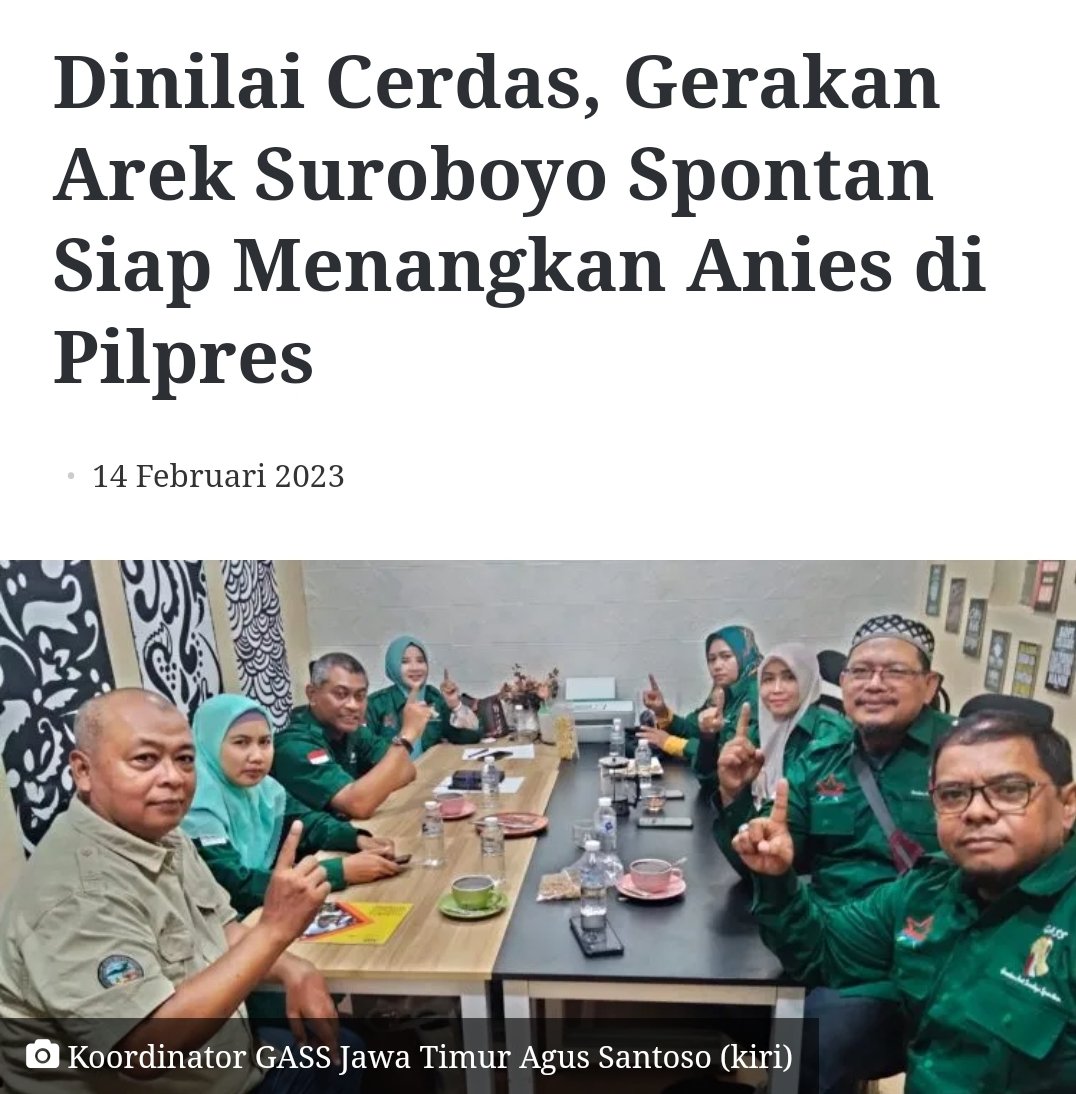 Relawan ABW on Twitter: "https://relawananies.id/2023/02/14/dinilai-cerdas-gerakan-arek-suroboyo ...