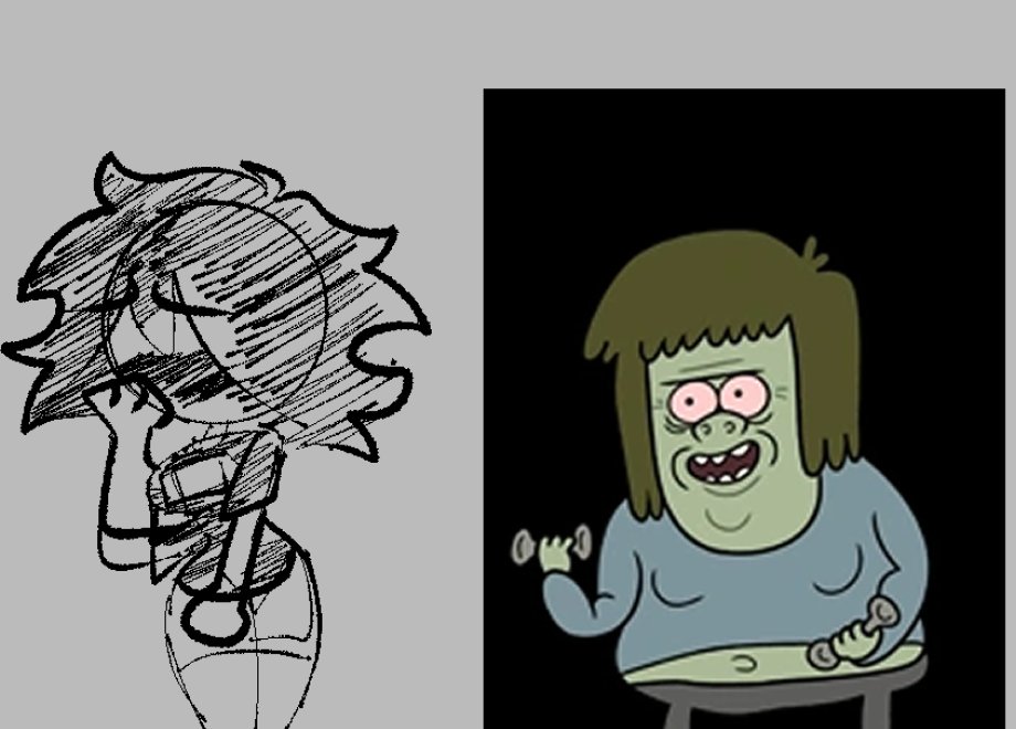 Muscle Man Regular Show Face