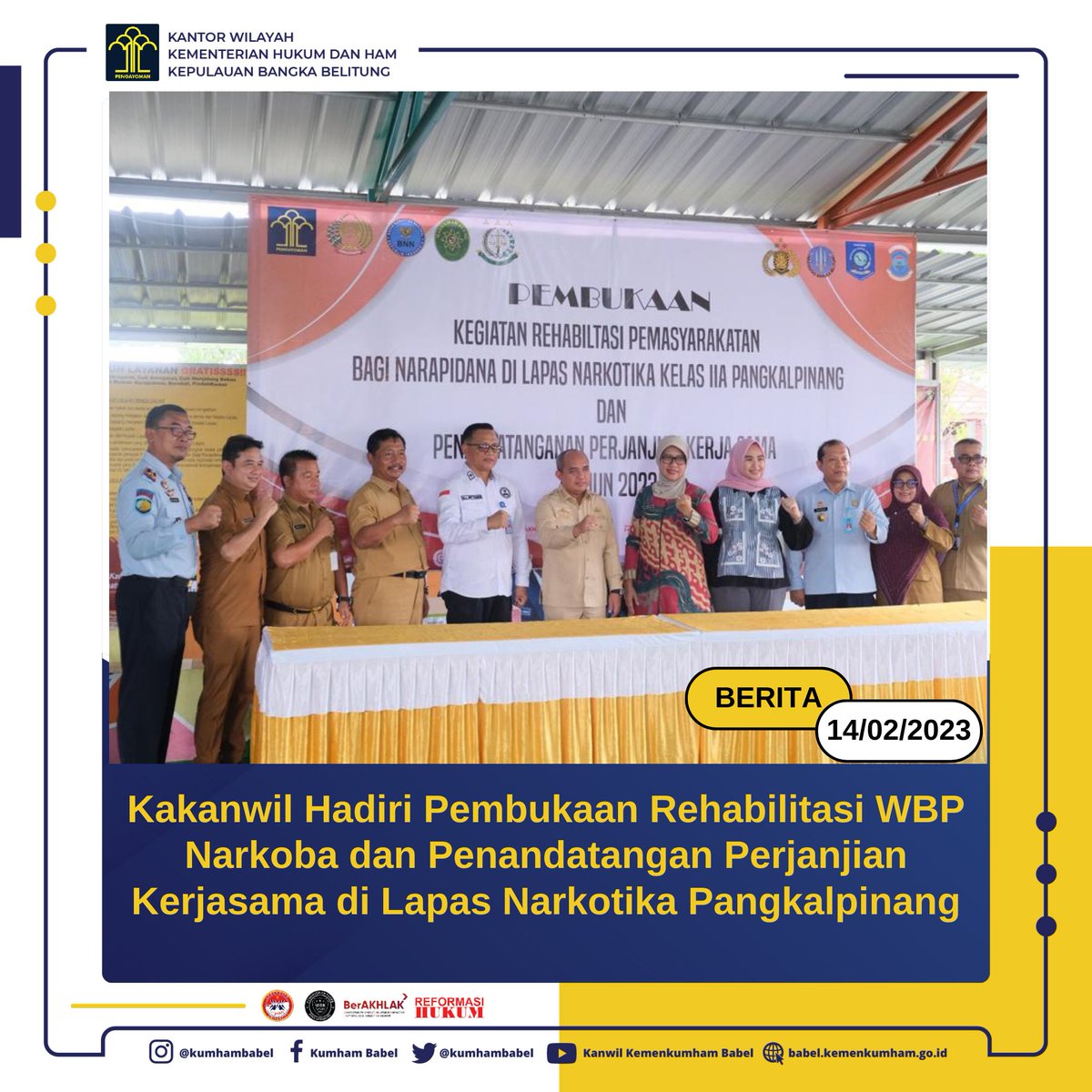 Kemenkumham Babel On Twitter Kakanwil Kumham Babel Hadiri Pembukaan
