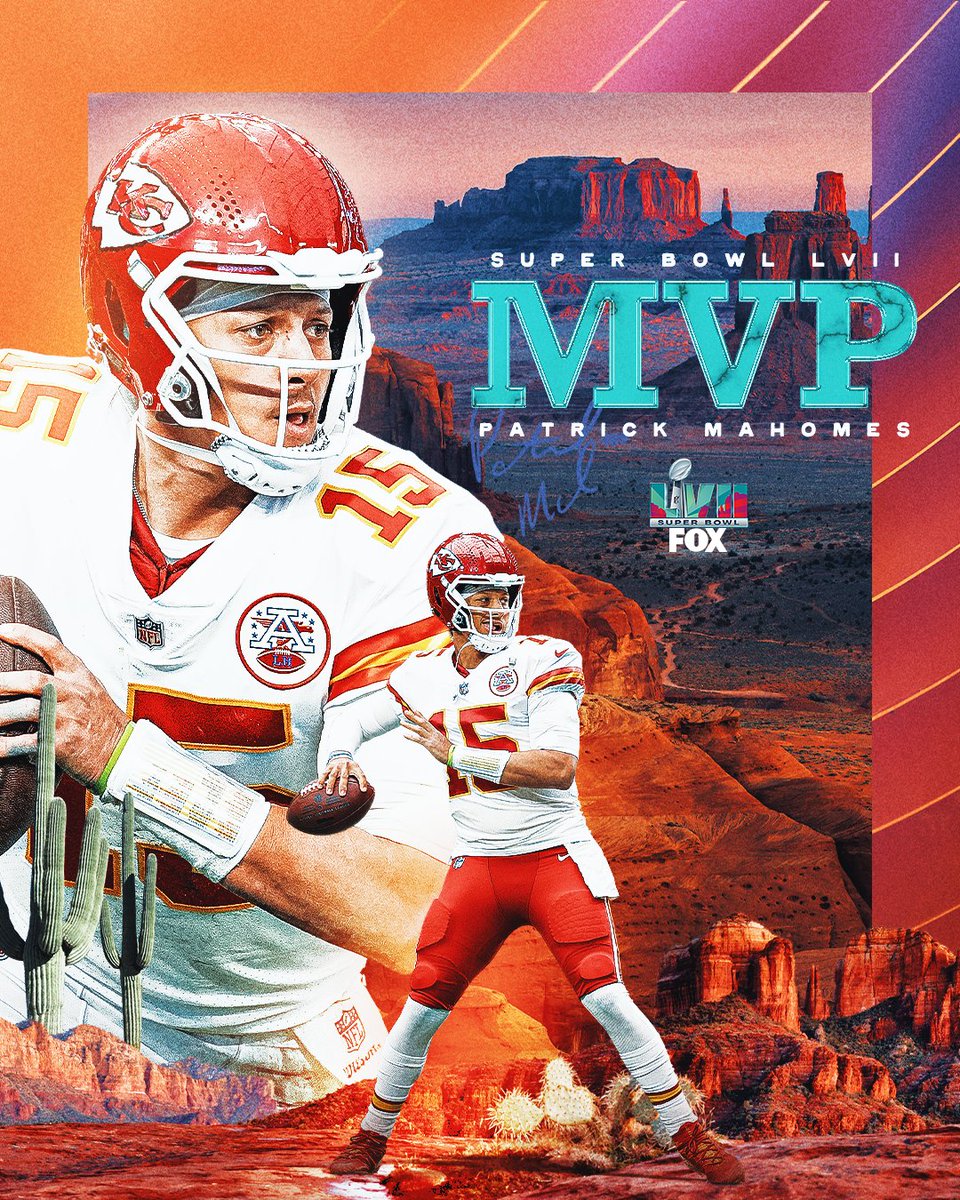 FOX Sports: NFL on Twitter: "Patrick Mahomes is the #SuperBowlLVII MVP 🏆"