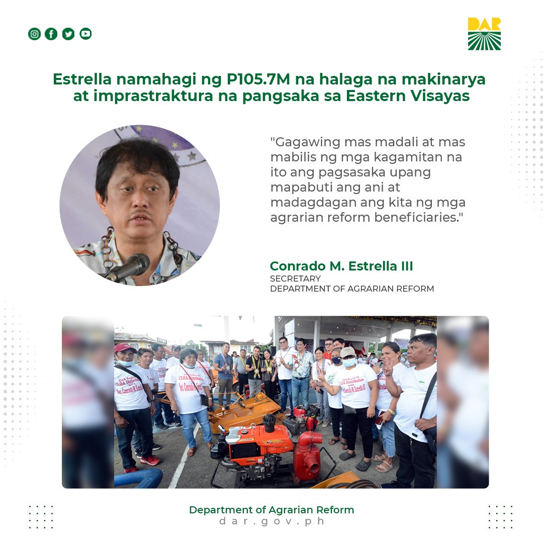 Department of Agrarian Reform, Philippines on Twitter: "Ang proyekto ay sumasalamin sa pangako ...