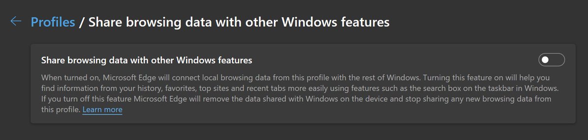 Barnacules Nerdgasm ™️ on Twitter: "Want Microsoft Edge to stop exchanging data with other apps ...