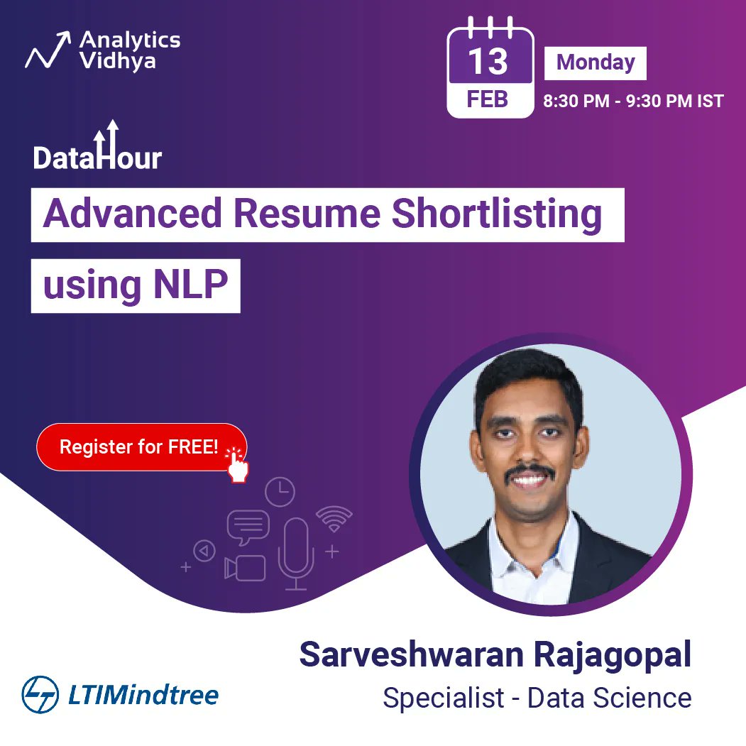 Analytics Vidhya On Twitter Join Us Today At 830 Pm Ist ๐๐ Buffly3lpeui7