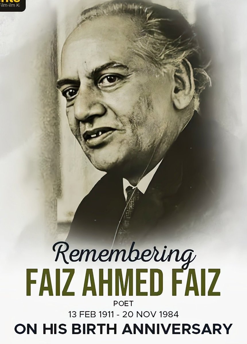 Batra K on Twitter: "Remembering The Famous Poet Faiz Ahmed Faiz Saab On His Birth Anniversary ...