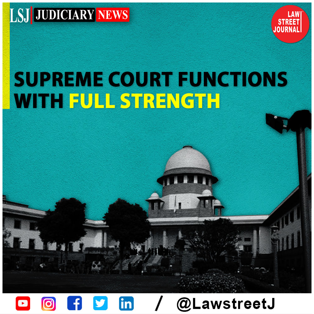 Lawstreet Journal on Twitter: "The Supreme Court attained its full strength of 34 judges on ...