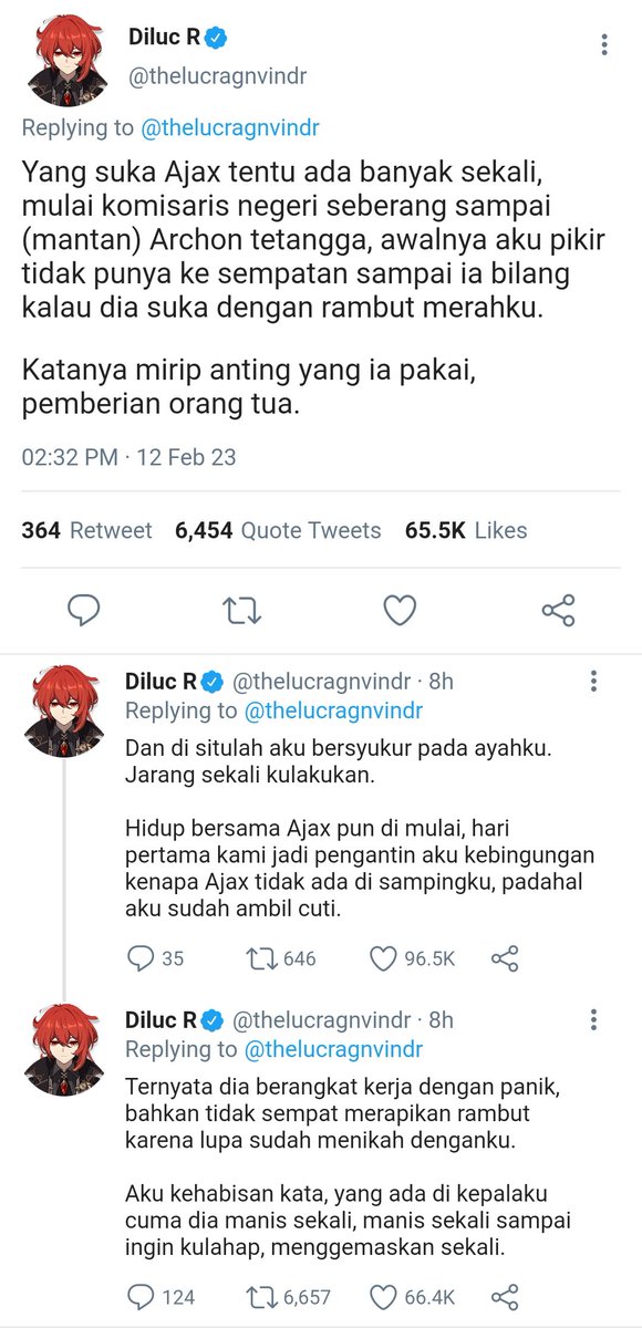 OPEN DM 📩 | TOPUP 📌 on Twitter: "au! cw // bxb , DiluChi , Diluc x Childe 🔥: sebuah utas untuk ...