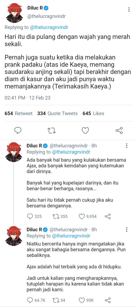 OPEN DM 📩 | TOPUP 📌 on Twitter: "au! cw // bxb , DiluChi , Diluc x Childe 🔥: sebuah utas untuk ...