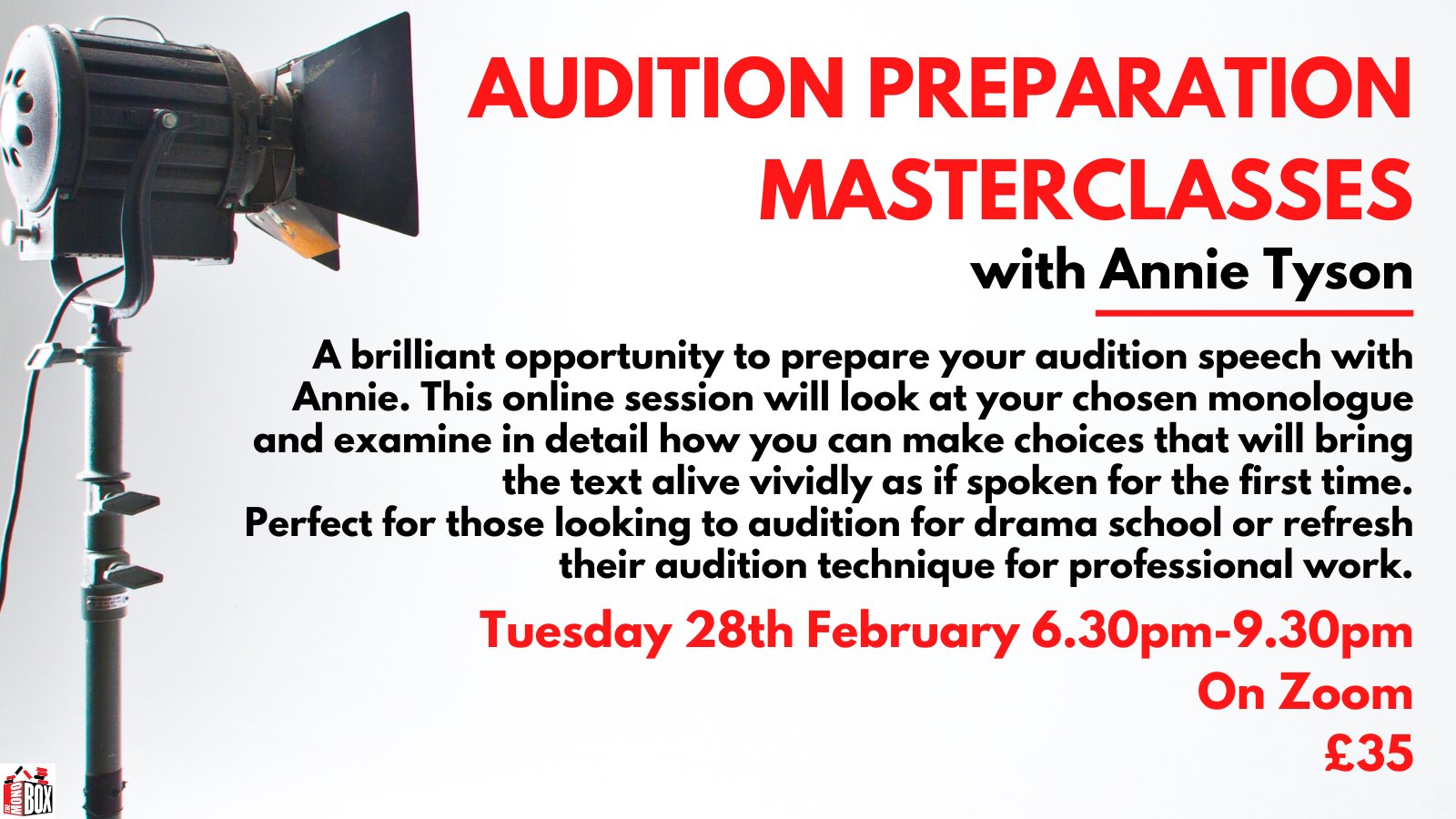 Masterclass on Twitter: "From our friends @TheMonoBox: Join @tyson_annie for her Audition ...